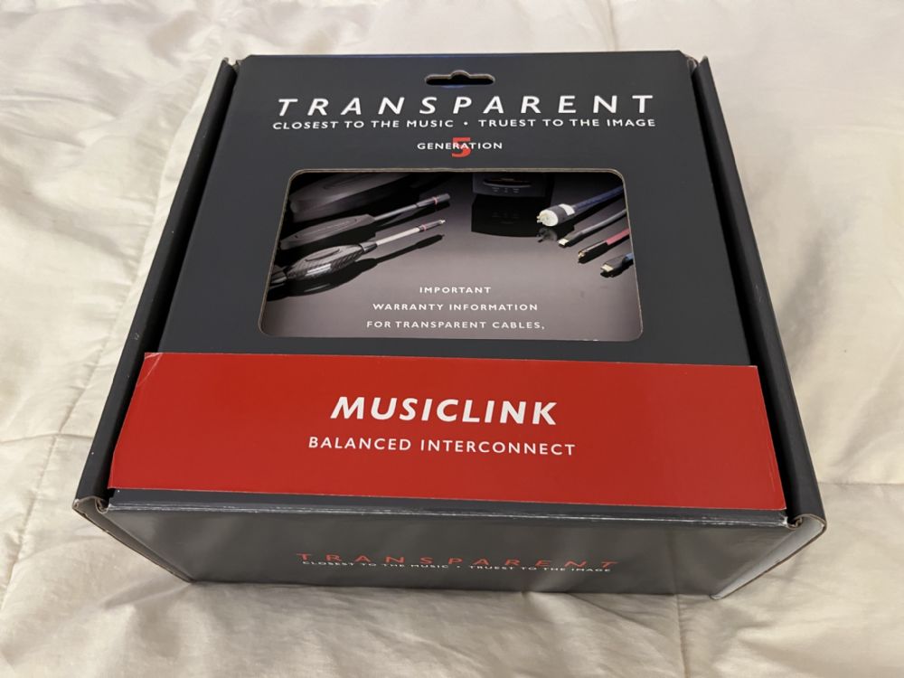 √ Transparent Audio Musiclink Balanced Interconnect Gen. 5 Occasione Usato - Codice 304230