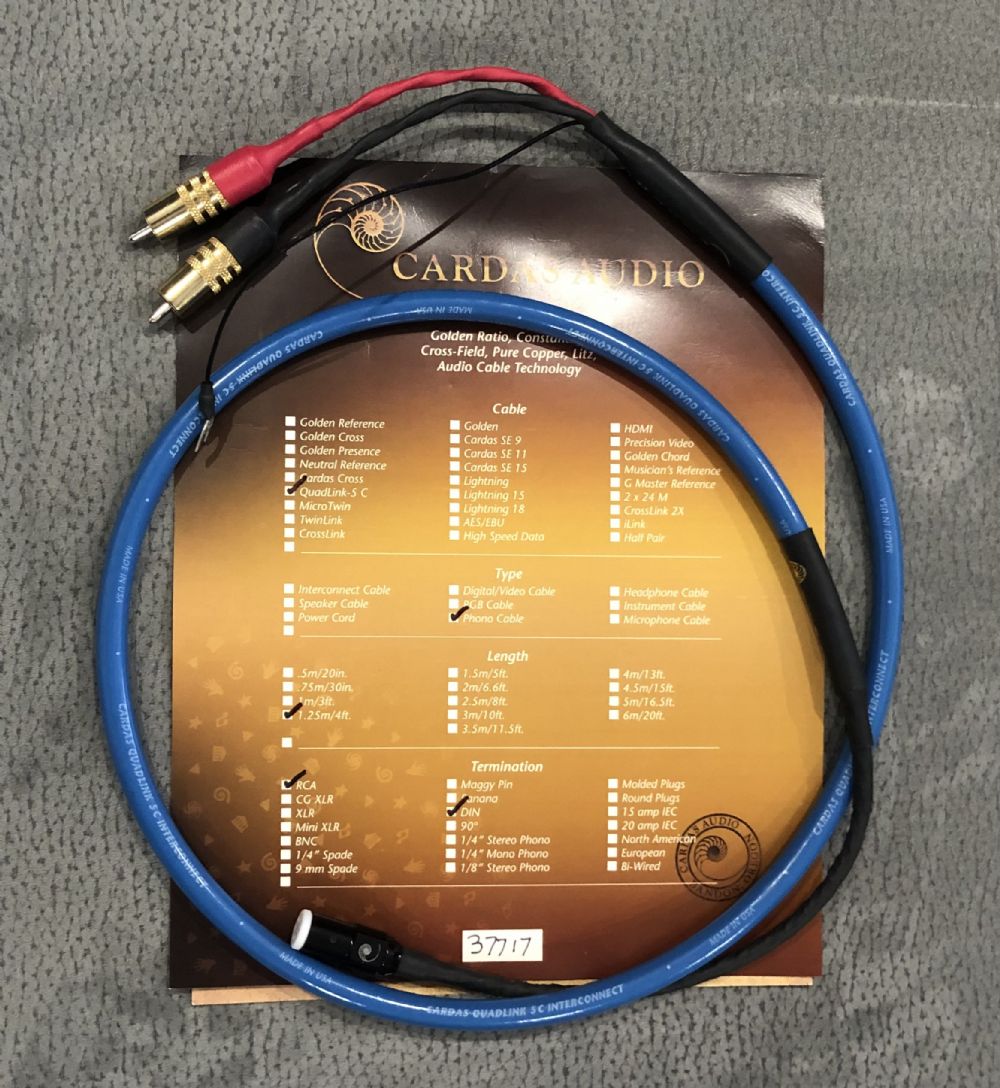 √ Cardas Audio Cardas Quadlink 5C // Phono Occasione Usato - Codice 328588